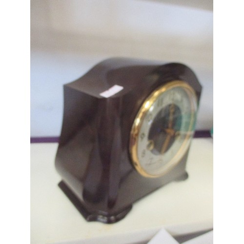 A VINTAGE BAKELITE SMITHS ENFIELD MANTLE CLOCK - WORKING - WITH ...