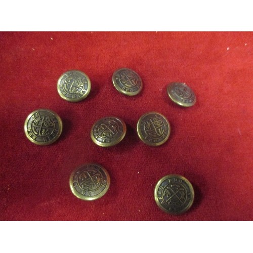 SET OF 8 RARE 1901 ROYAL BLACKHEATH HICKORY GOLF CLUB BUTTONS