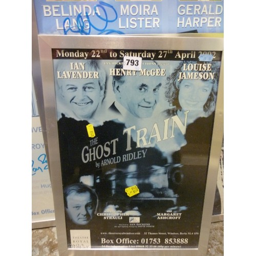 6 X VINTAGE SIGNED THEATRE BOX OFFICE POSTERS, FROM THEATRE ROYAL ...