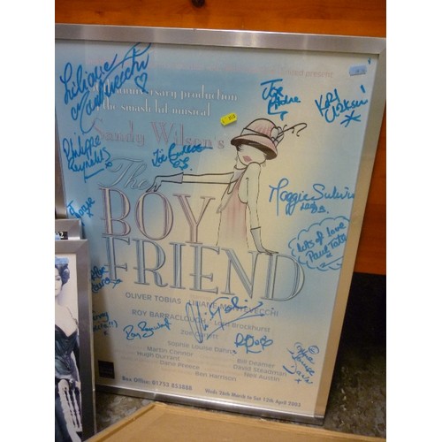 6 X VINTAGE SIGNED THEATRE BOX OFFICE POSTERS, FROM THEATRE ROYAL ...