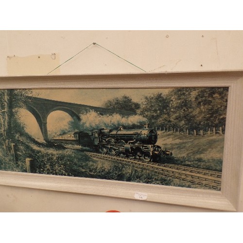 "THE TRAIN SPOTTER" PRINT BY DON BRECKON 1973 - 83CM X 37CM