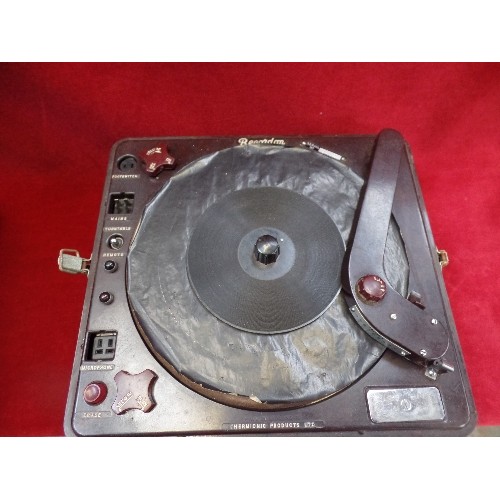A RARE 1940's "RECORDON" MAGNETIC DISC RECORDER BY THERMIONIC PRODUCTS ...