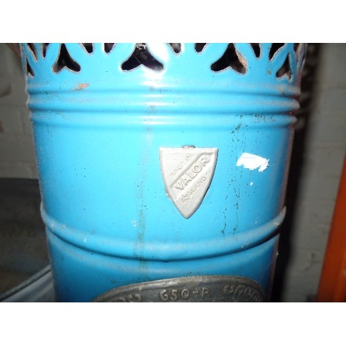VINTAGE VALOR 650-R PARAFFIN HEATER IN BLACK AND BLUE - WITH ORIGINAL ...