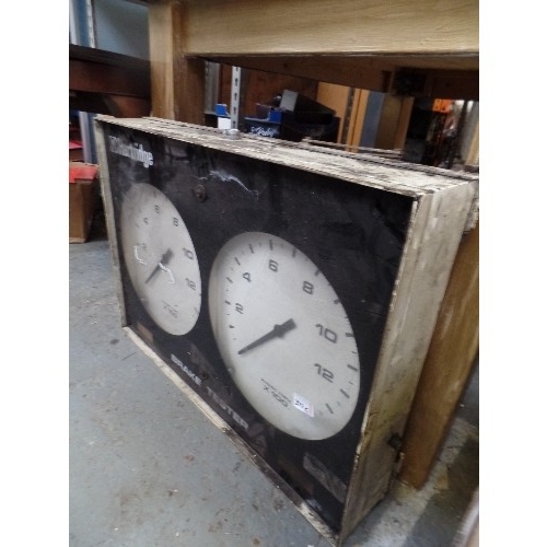 A VINTAGE BRAKE TESTER BY HARTRIDGE - POUNDS FORCE X 100 ON METAL WALL ...