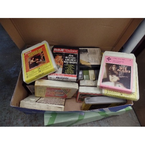QUANTITY OF VINTAGE 8-TRACK STEREO CASSETTES. INC JIM REEVES, HAMMOND ...