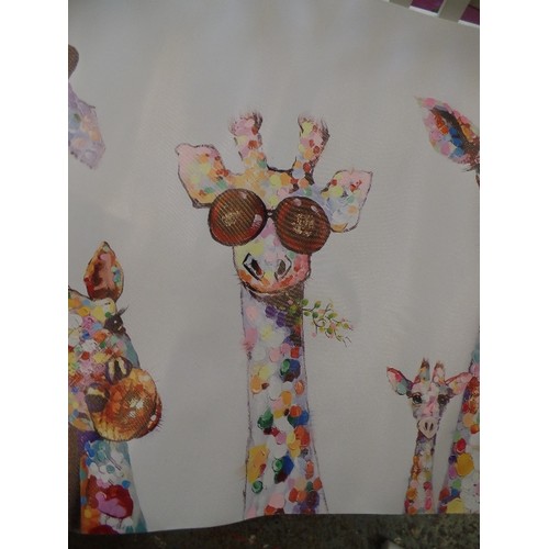 WIPEABLE WALL CANVAS, WITH FUNKY GIRAFFES WEARING SHADES ETC.