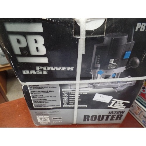 POWER BASE ROUTER. 1020W. APPEARS NEW/BOXED