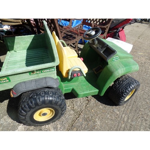 JOHN DEERE GATOR 4X2 WITH CARGO BOX. CHILD-SIZE. 12-VOLT. 2-SPEEDS PLUS ...