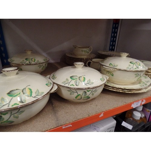 VINTAGE ALFRED MEAKIN DINNER SET WITH 4 TUREENS, DINNER PLATES ETC