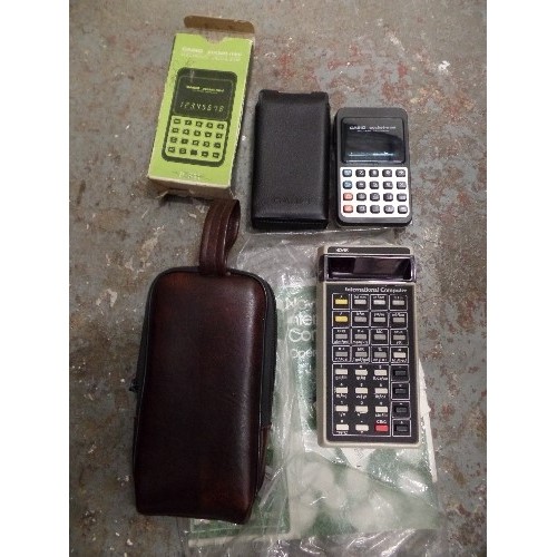 CASIO POCKET MINI ELECTRONIC CALCULATOR WITH BOX AND A NOVUS 6010 ...