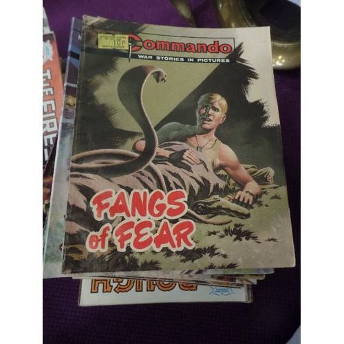 QUANTITY OF COMMANDO COMICS - 1980'S ALSO FLEETWAY LIBRARY WAR PICTURE ...