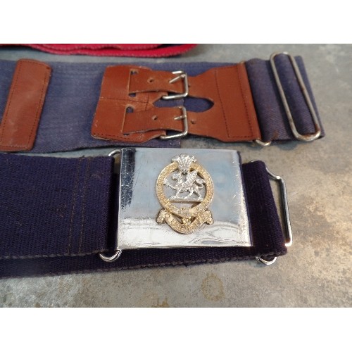 6 BELTS INCLUDING MILITARY :- ROYAL ANGLIAN STABLE BELT, ROYAL HORSE ...