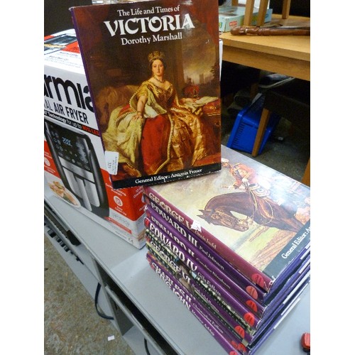 BRITISH MONARCHS. 11 X HARDBACK HISTORY BOOKS, EACH DEDICATED TO A ...