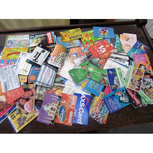 BOX FULL OF VINTAGE PHONE CARDS. BT, UNI-TEL, CHEERS ASIA, GO BANANAS ...