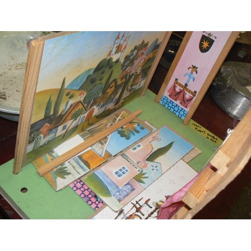 1960's PUPPET THEATRE WITH CHANGING BACKDROPS AND SIDE WINGS