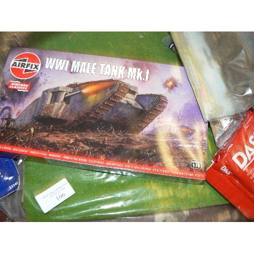 AIRFIX MODEL KIT SOLDIERS/INFANTRY, WW1 MALE TANK, ALSO SCENERY-MAKING ...