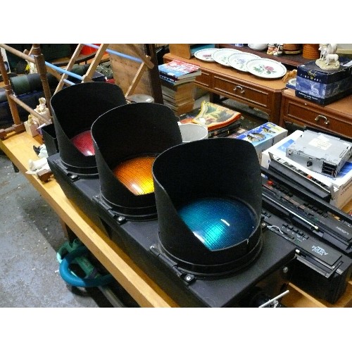 SET OF RETRO TRAFFIC LIGHTS.