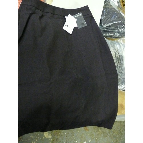 FOUR NEW SIZE SMALL, PLUM POLYVIS SKIRTS.