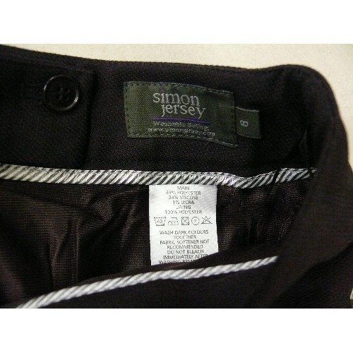 FOUR NEW SIZE SMALL, PLUM POLYVIS SKIRTS.