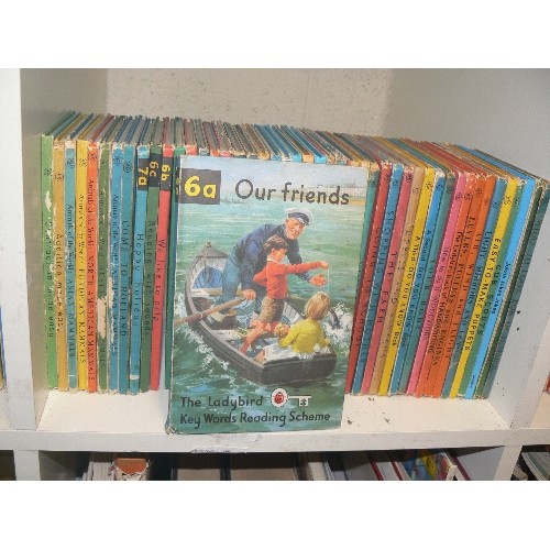 CUBE OF VINTAGE KIDS LADYBIRD BOOKS OVER 40.