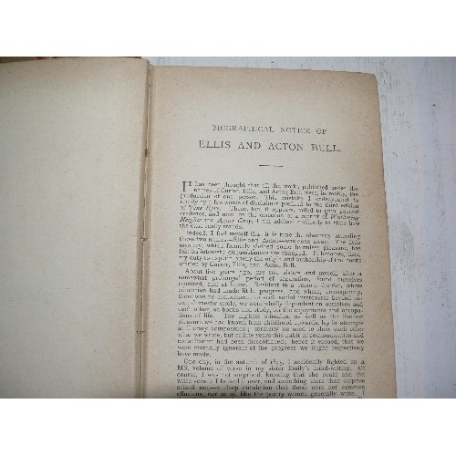 VICTORIAN EDITION OF WUTHERING HEIGHTS BY ELLIS BELL (EMILY BRONTE) AND ...