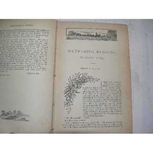 VICTORIAN EDITION OF WUTHERING HEIGHTS BY ELLIS BELL (EMILY BRONTE) AND ...