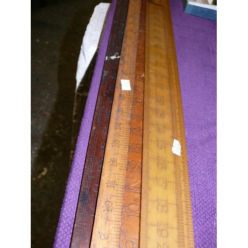 SELECTION OF VINTAGE RULERS.