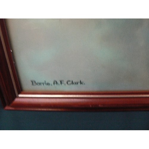 Two large framed & glazed prints of spitfires in flight, one by Barrie ...