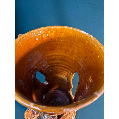 An unusual early or mid 20th Century tree trunk ceramic stick or ...