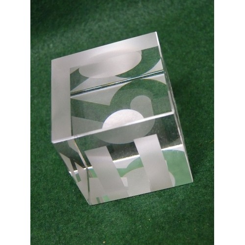 Rare Rolex Basel 2004 glass cube paperweight frosted etching on all ...