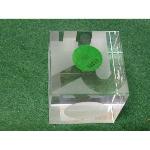 Rare Rolex Basel 2004 glass cube paperweight frosted etching on all ...