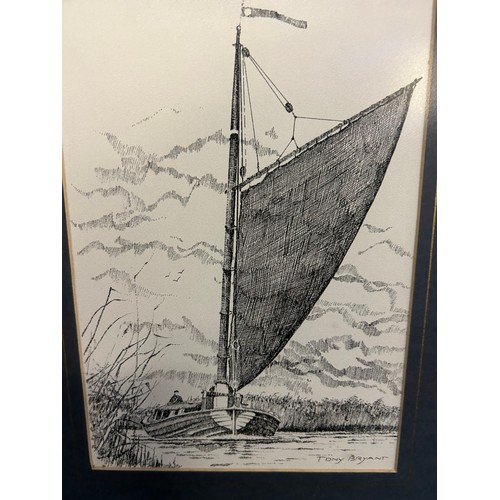 Pair of Pen & Ink drawings by Norfolk Artist Tony Bryant of "Stracey ...