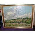 OIL ON BOARD. SIGNED TJ. REED. 40? FRAMED.