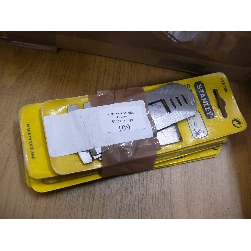 NEW STANLEY PLANE BLADES (4X40MM/3 SB3/1 SB4/2X35MM) 10 IN TOTAL