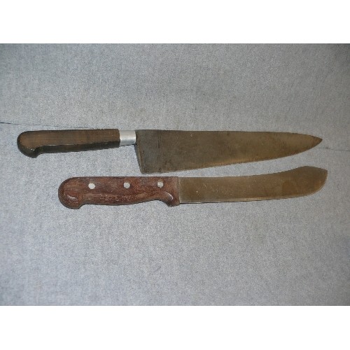 2 BUTCHERS KNIVES