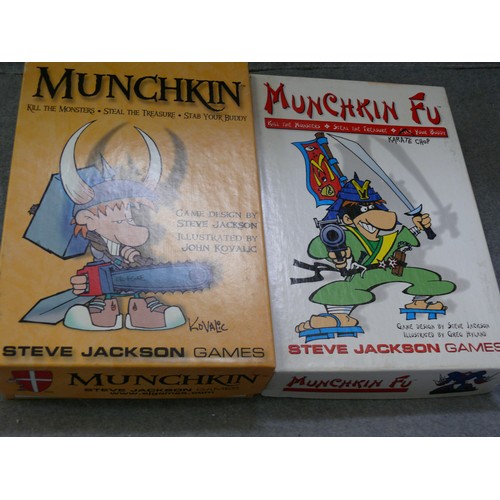 MUNCHKIN CARD GAME ORIGINAL FIRST EDITION AND MUNCHKIN FU CARD GAME