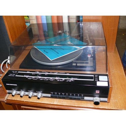 MARCONIPHONE MODEL 4459 UNIT 3 DELUX STEREO SYSTEM WITH TEAK VENEER ...