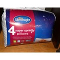 4 X SILENTNIGHT SUPER SPRINGY PILLOWS BRAND NEW IN PACK