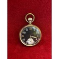 Bravingtons London military pocket watch with a black dial and white ...
