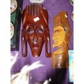 TRIBAL STYLE MASK AND A TREE BARK MASK