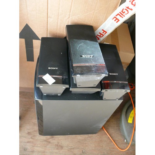 SONY SOUND SYSTEM WITH 4 SPEAKERS AND A SUBWOOFER