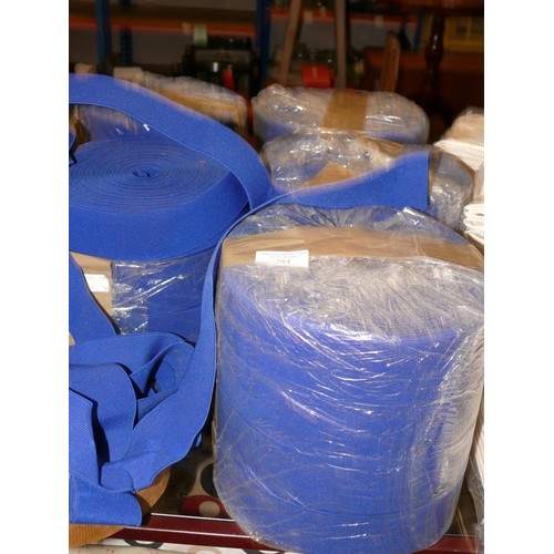 20 REELS OF BLUE BIAS BINDING TAPE
