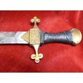 WELL MADE COPY OF ROMAN SWORD WITH BRONZE HILT AND NICELY MADE SCABARD ...