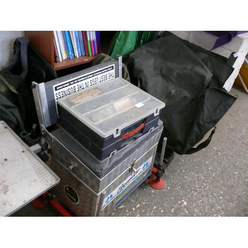 FISHING GEAR INC OCTOPLUS FISHING BOX WITH COMBINED SEAT, ALSO CONTENTS ...