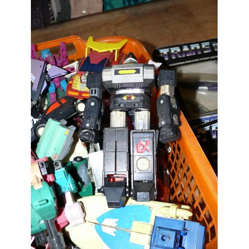 CRATE OF TRANSFORMER TOYS