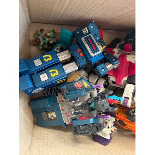 BOX OF TRANSFORMER TOYS