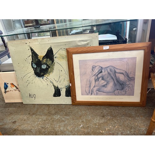 FRAMED AND GLAZED PRINT EDGAR DEGAS LA TOILETTE C1890 PLUS A CANVAS ...