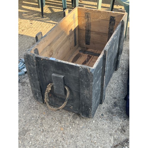 LARGE WOODEN CRATE FOR STORAGE
