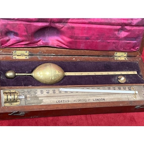 A 19TH CENTURY HYDROMETER (SACCHAROMETER) IN MAHOGANY FITTED CASE BY ...