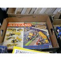 TRAY OF MECCANO HIGHWAY VEHICLES SET PLUS BOOKS, BOX SQUAD SECOURS 3IN1 ...